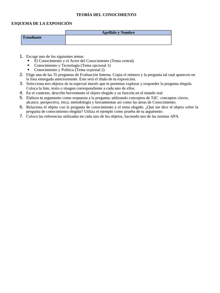 Ficha de Exposición TDC | PDF | Yo pad | Informática