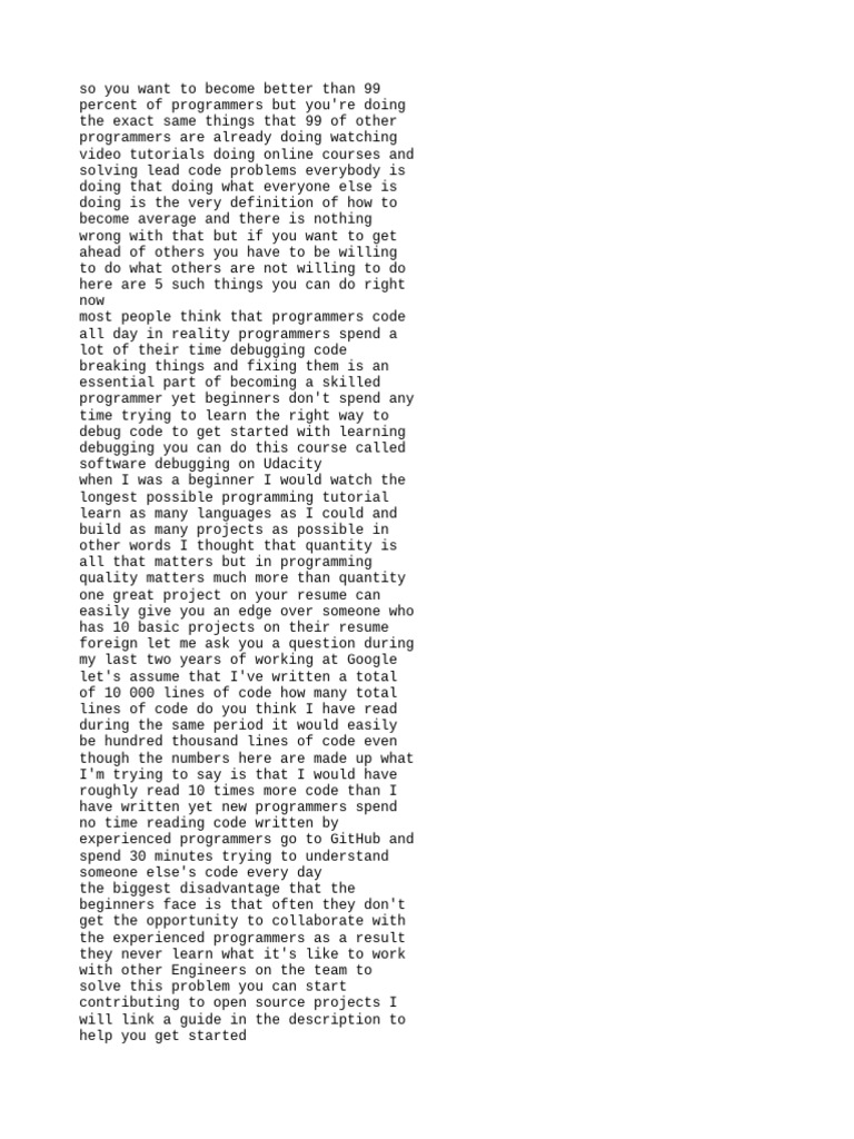 [English (Auto-generated)] How to Get Ahead of 99% of Programmers (in ...