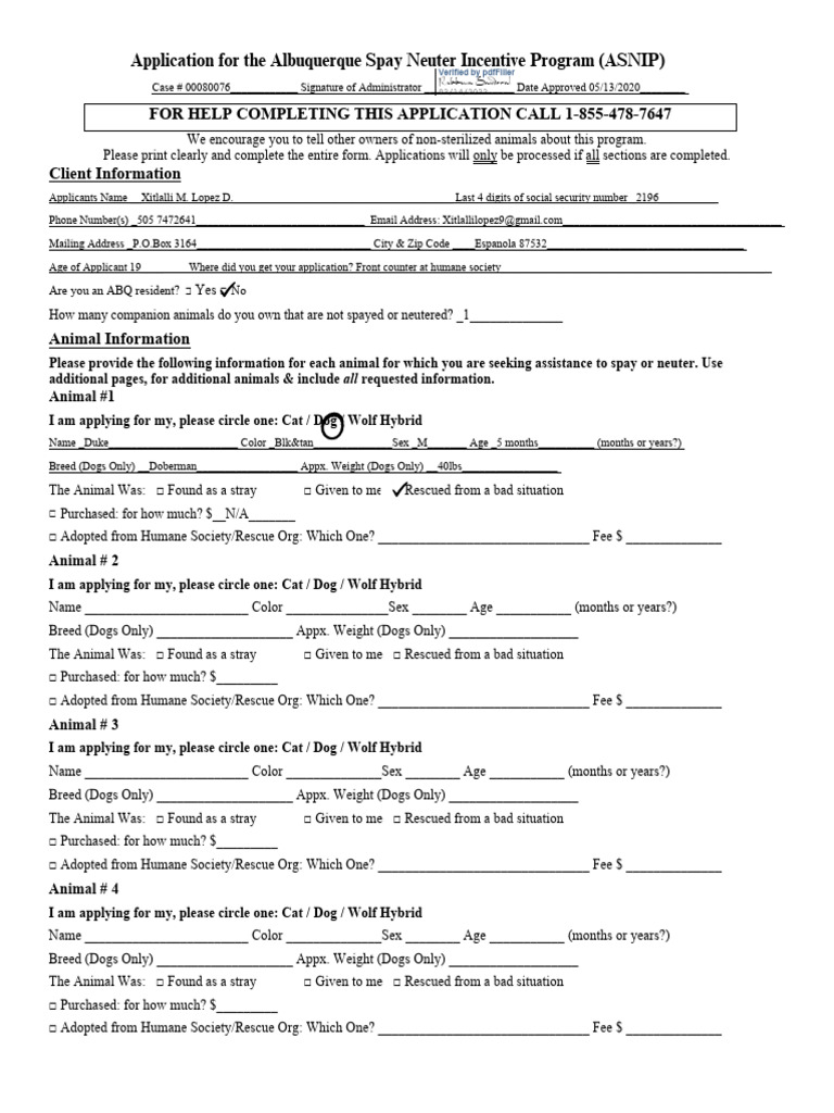 Proof of Spay Certificate | PDF | Neutering | Supplemental Security Income