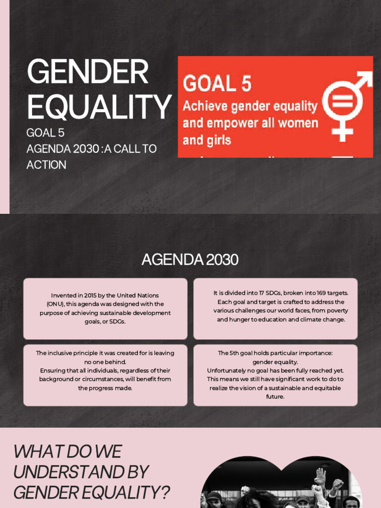 Gender Equality: Agenda 2030 Overview | PDF | Gender Studies | Gender ...
