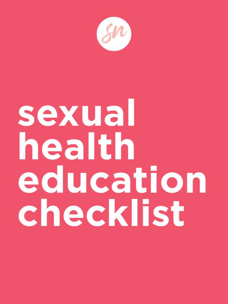 Preschool to Teen Sexual Health Checklist | PDF | Human Reproduction ...