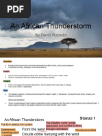 A Stylistic Analysis On The Poem An African Thunderstorm | PDF | Poetry