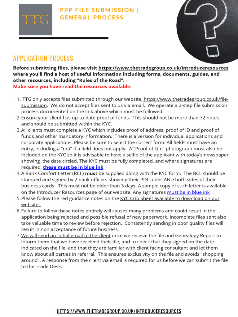 PPP File Submission Process | PDF