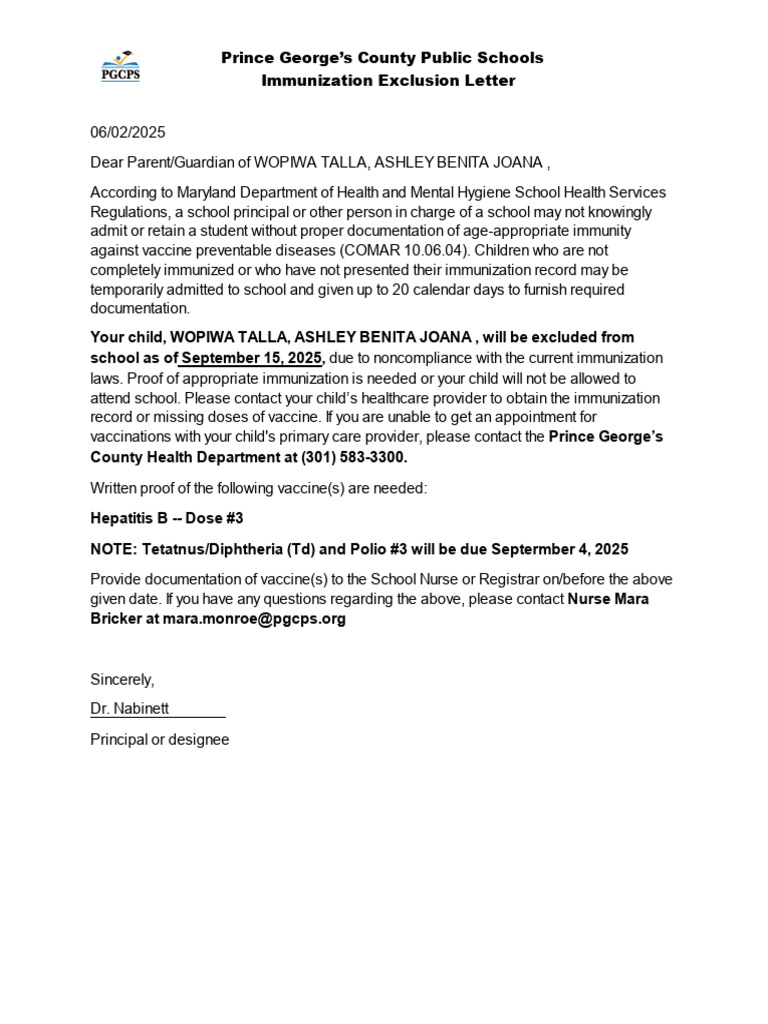 A Wopiwa Talla - Exclusion Letter - 250602 - 142144 | PDF