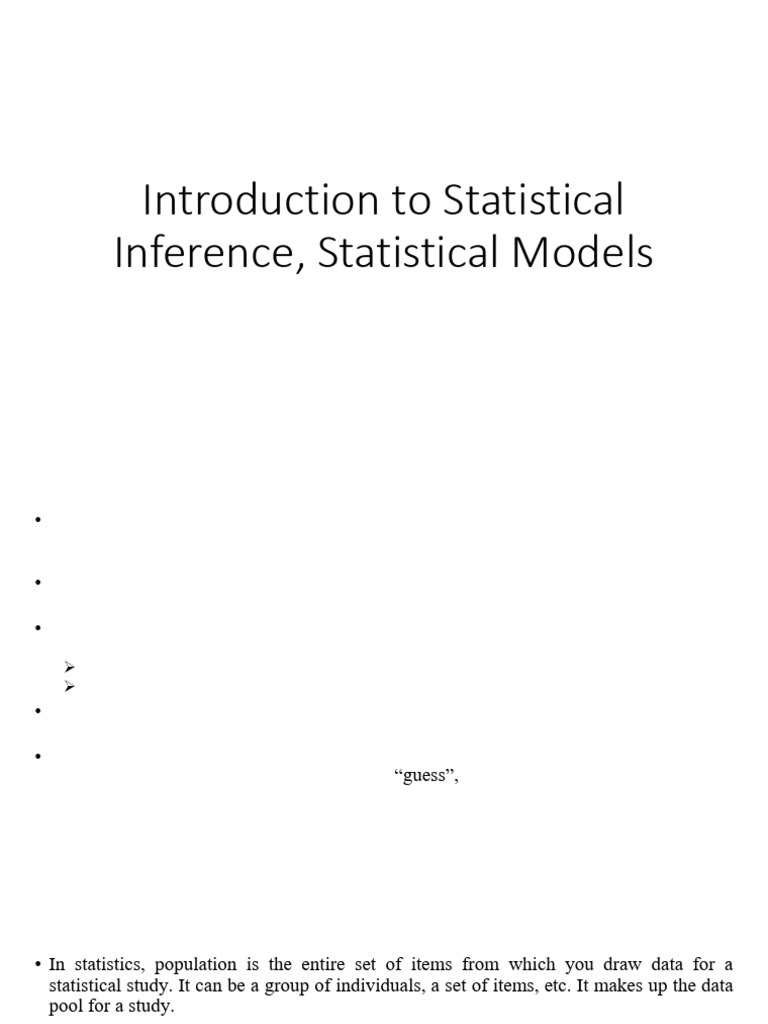 Unit - 1 Introduction-Statistical Inference | PDF | Regression Analysis | Statistics