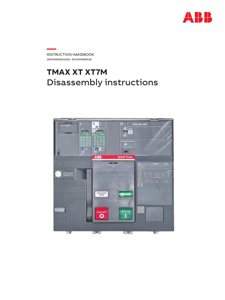 1SDH002302A1001 - Disassembly Instructions Tmax XT XT7M | PDF | Electrical Connector | Screw