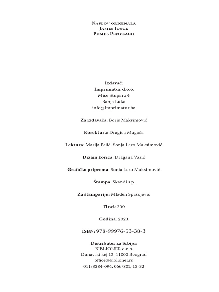 Pomes Penyeach Odlomak 1 | PDF