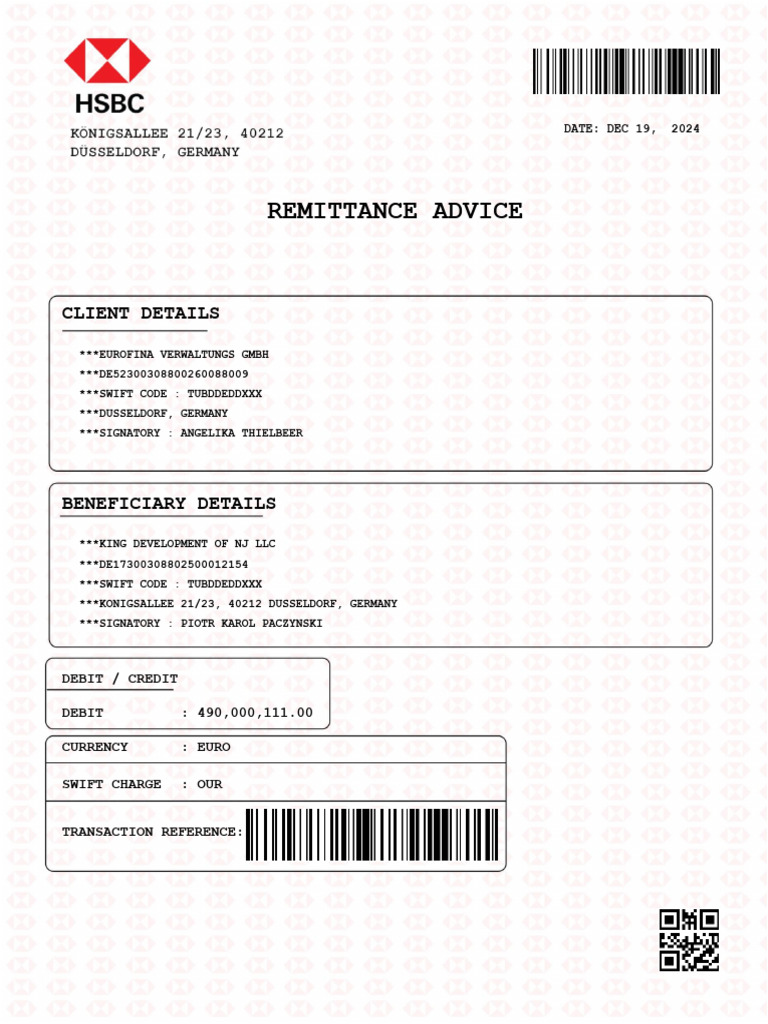 Remittance Advise | PDF