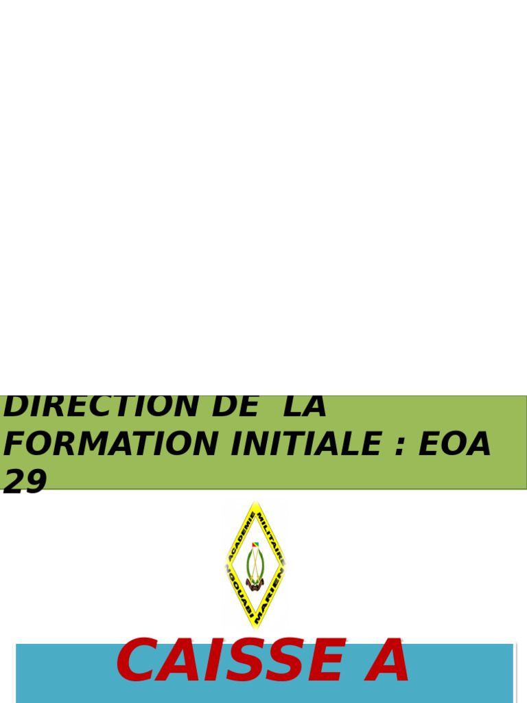Présentation de la Caisse à Sable Militaire | PDF