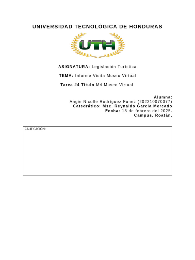 Tarea Museo | PDF | Museo | Honduras