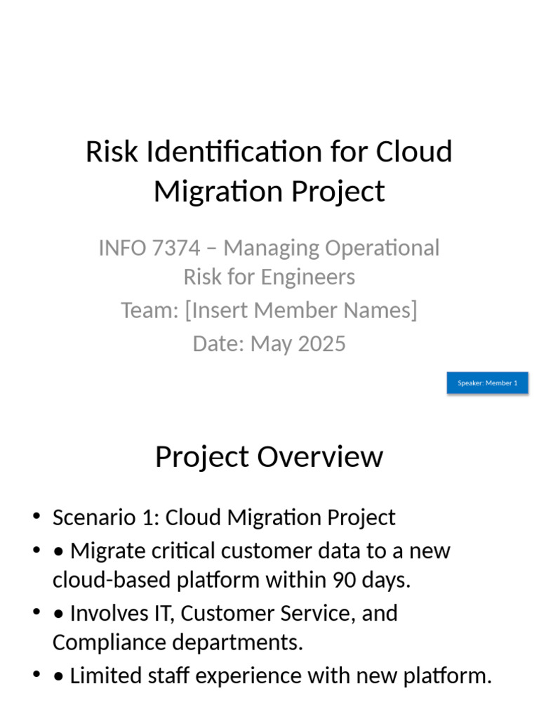 Cloud Migration Risk Identification Presentation | PDF | Swot Analysis ...