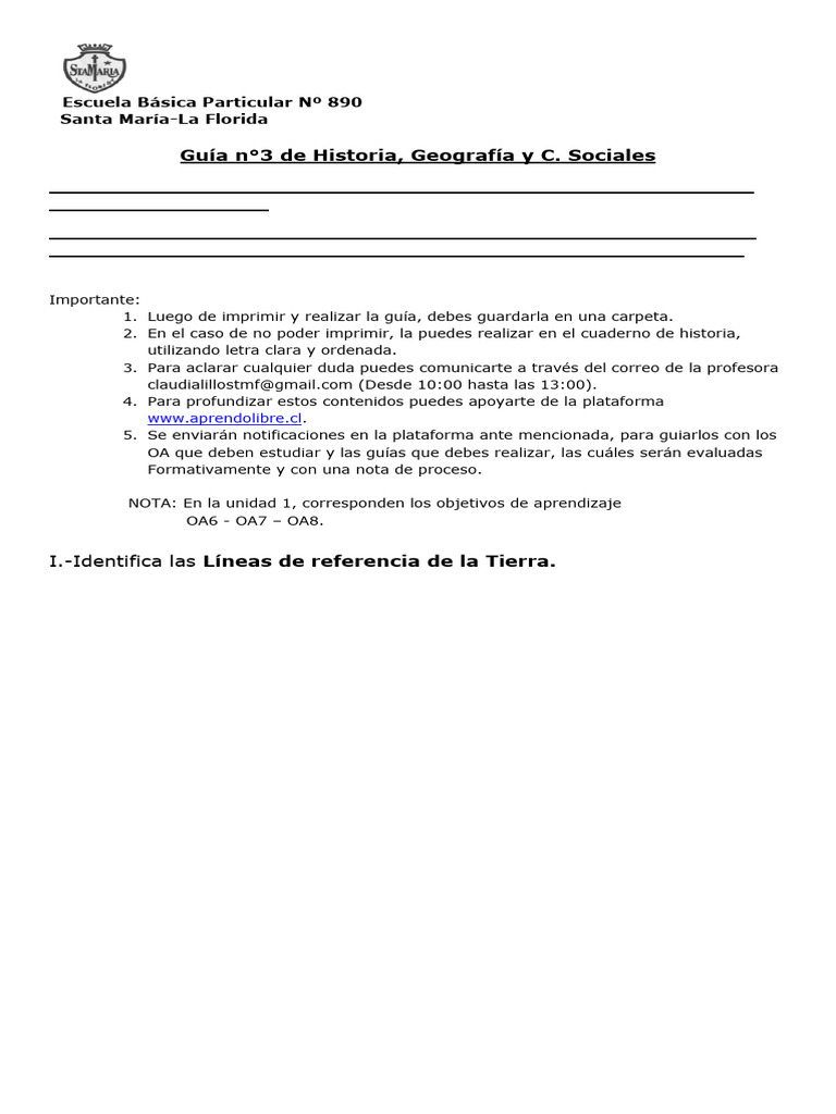 Tercero Básico Historia Guía N°3 Solucionario Prof - Claudia Lillo | PDF