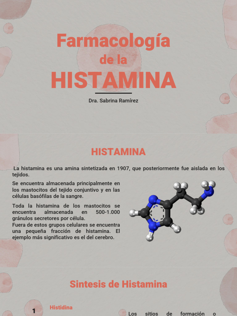 Farmacología de la Histamina: Mecanismos y Efectos | PDF ...