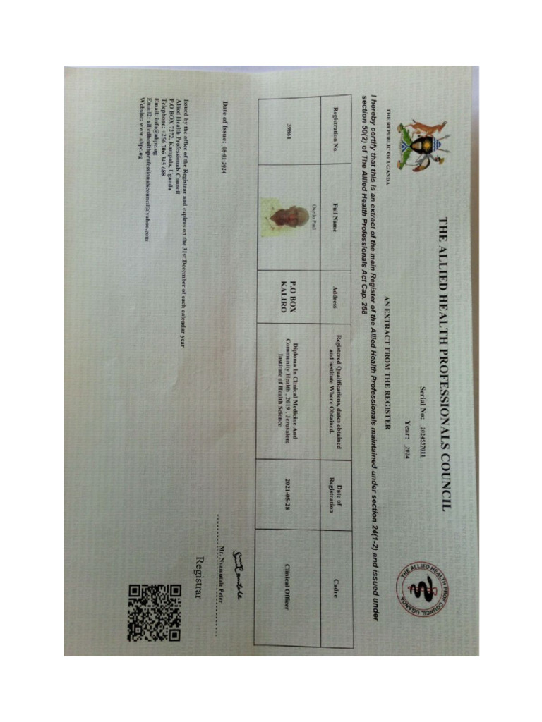 Okello Paul Docs | PDF