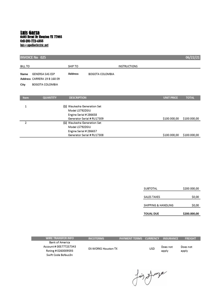 Invoice Total | PDF