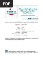 Brief2a Self Report Form Interpretive Report Sample | PDF | Cognition | Behavioural Sciences