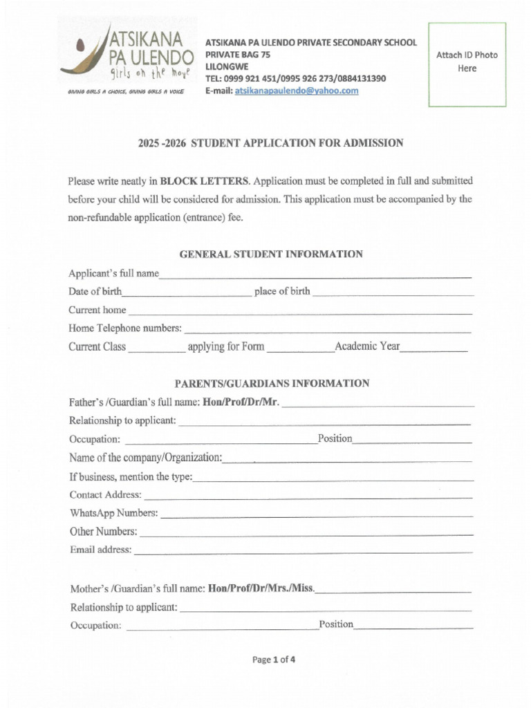 2025-2026 Apu Application Form | PDF