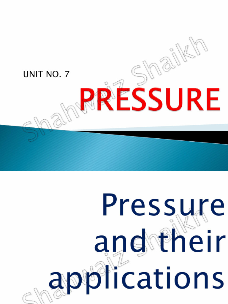 Unit 1 Pressure Pdf