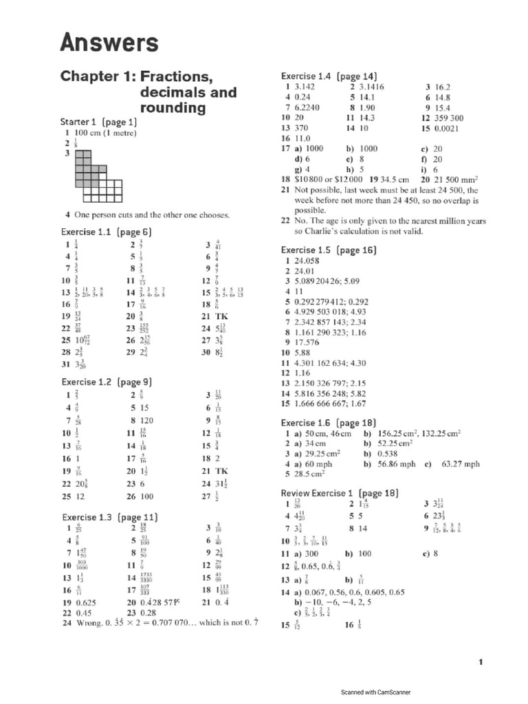 Mathematics For Edxcel Ans | PDF