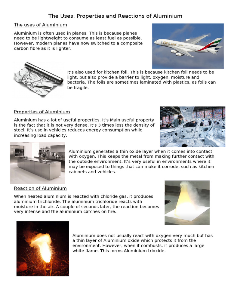 Key Uses of Aluminium in Industry | PDF