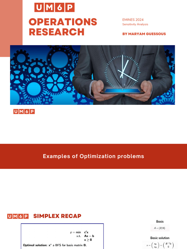 Sensitivity Analysis in Operations Research | PDF | Applied Mathematics ...