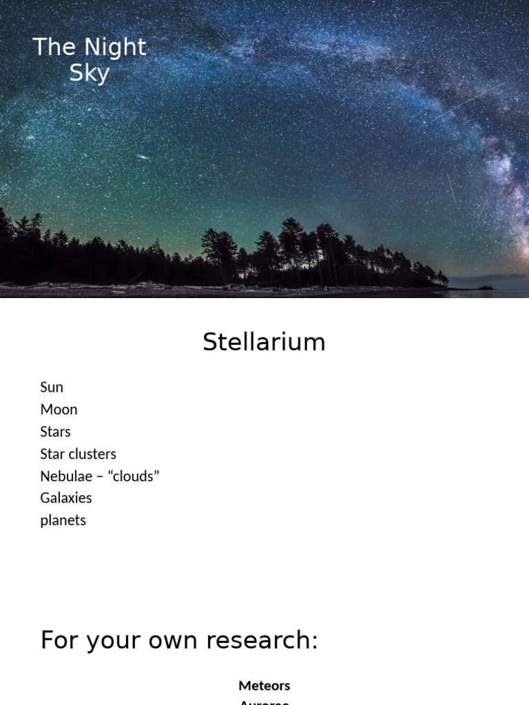 4 The Night Sky | PDF