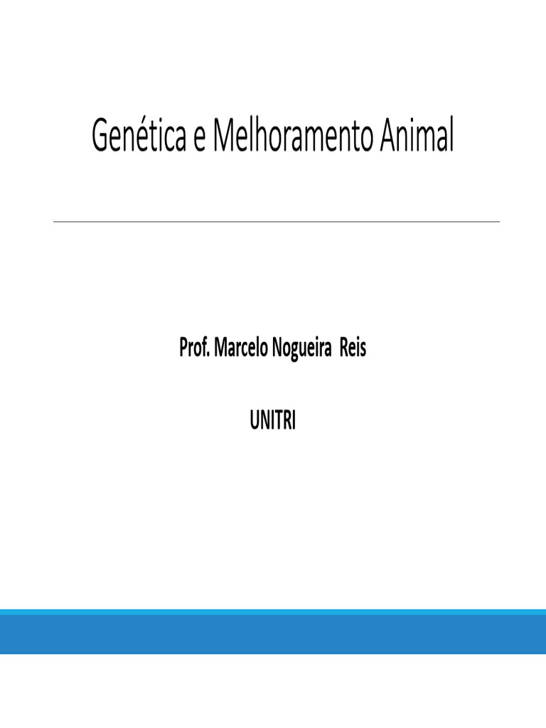 Genética e Melhoramento Animal Aula 3 | PDF | Boa forma (Biologia ...