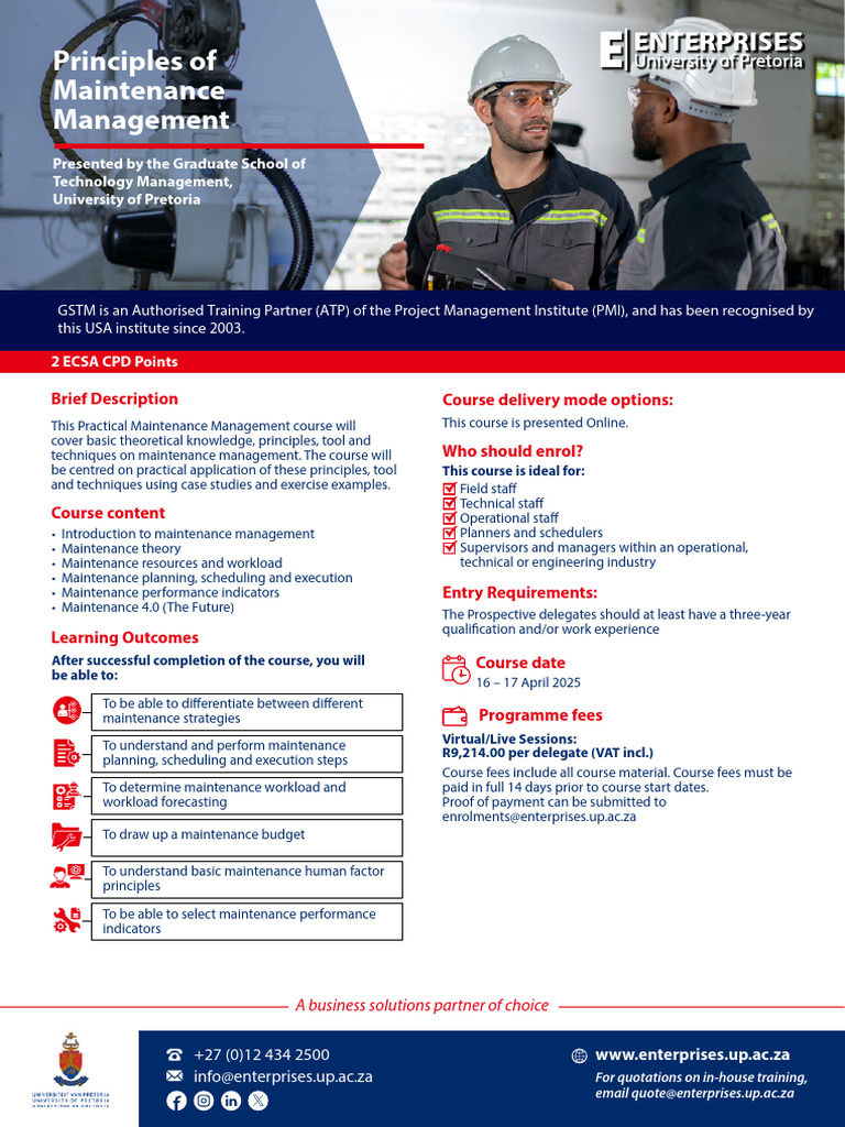 Principles of Maintenance Management | PDF