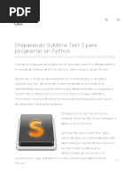 Manual de Instalacion de Sublime Text | PDF | Programa de computadora | Programación