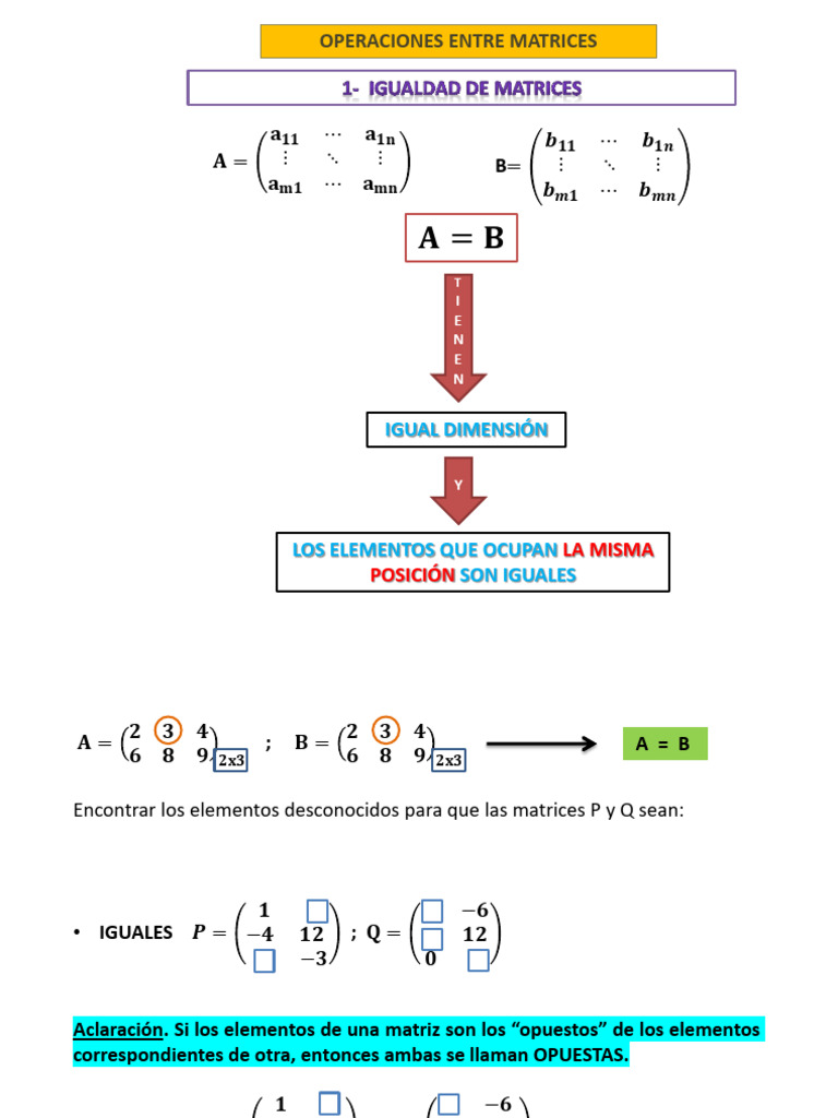 PDF 04 - Operaciones Con Matrices | PDF | Matriz (Matemáticas) | Multiplicación