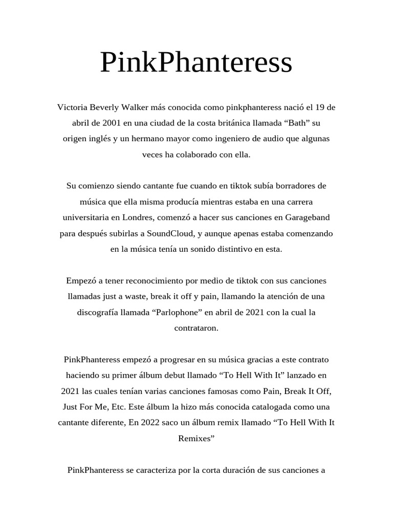 Pink Phan Teres S | PDF | Grabación de sonido | Música pop