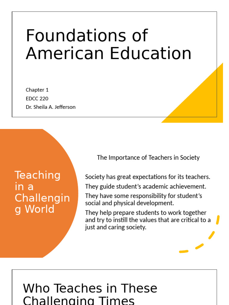 Foundations of American Education Overview | PDF | Teachers | Certification