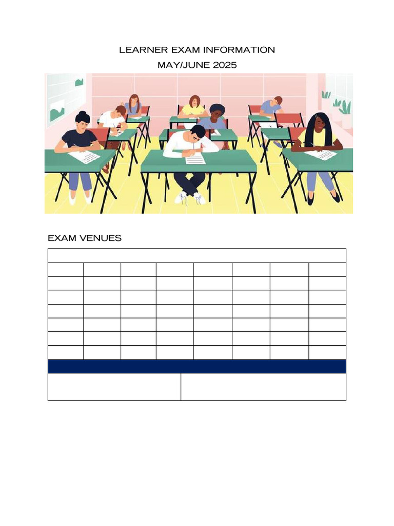 Learner Exam Information May-June 2025 | PDF