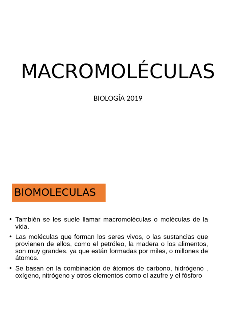 MACROMOLÉCULAS | PDF | Aminoácidos | Péptido