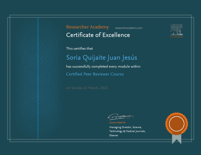 Certified Peer Reviewer Course Completion | PDF