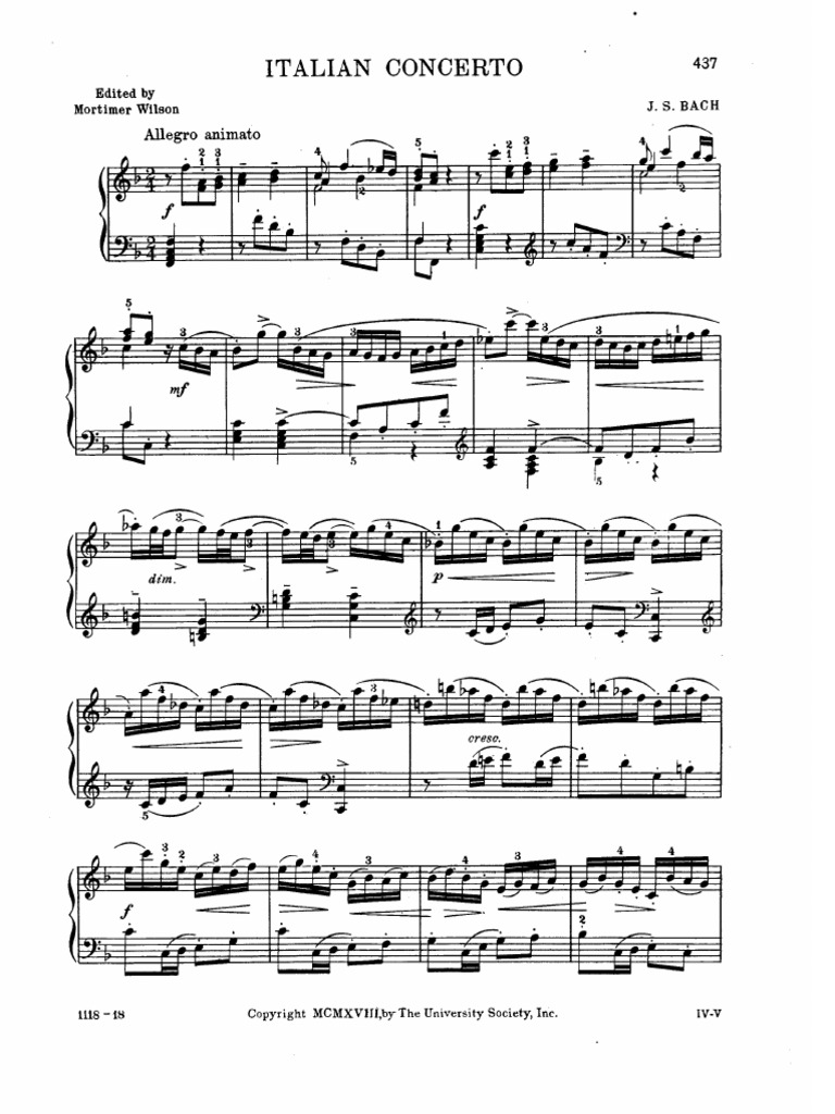 Bach - Italian Concerto | PDF