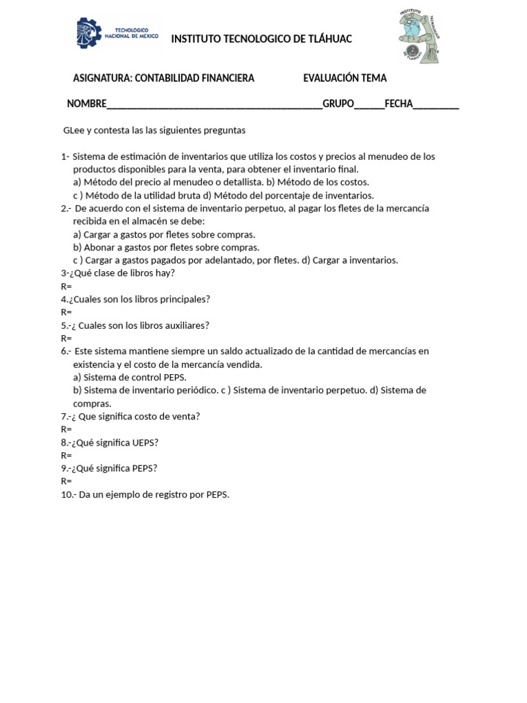 Exam Tema 4 Contab Finan | PDF