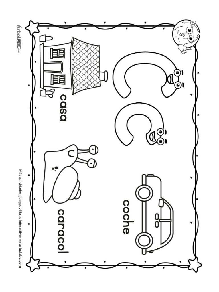 Letra C para Colorear - Árbol ABC | PDF