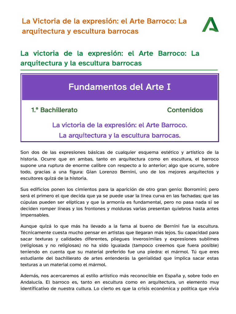 1b Fart t18 | PDF | Barroco | Escultura