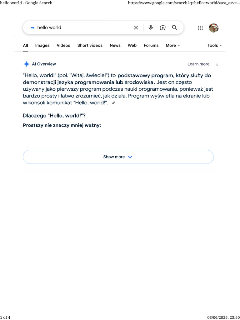Hello World - Google Search | PDF