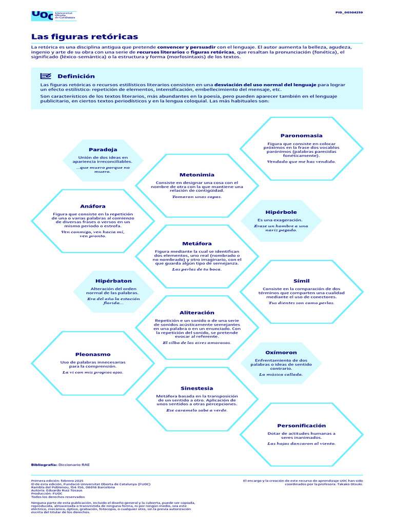 Figuras Retóricas: Definición y Ejemplos | PDF