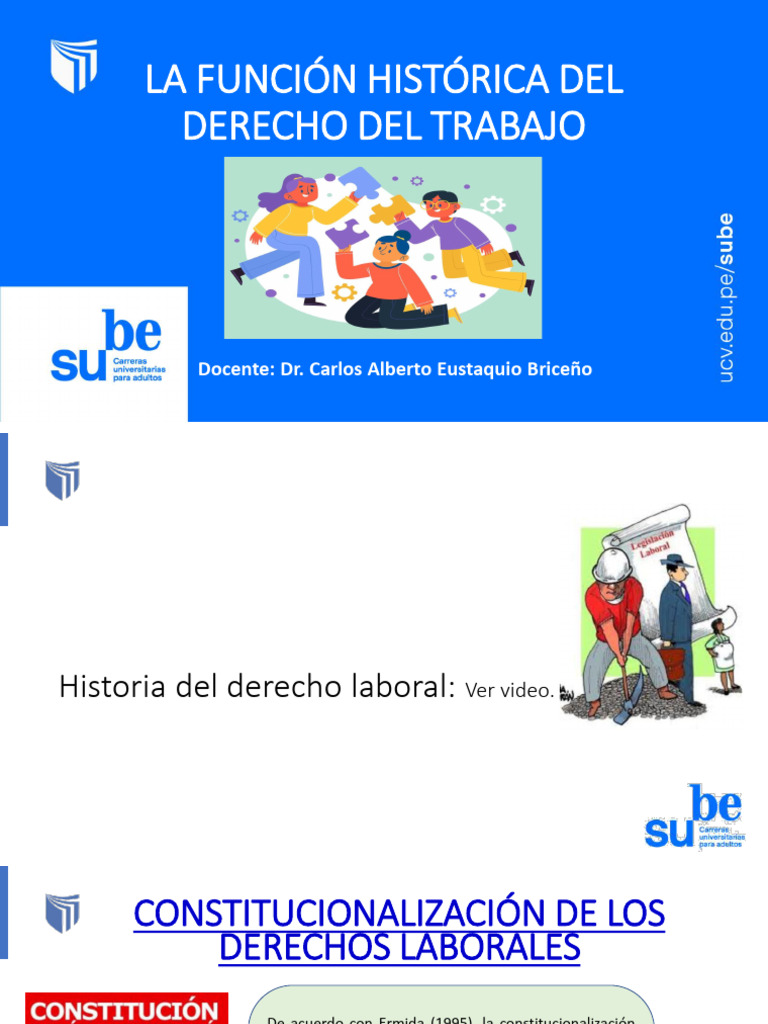 Evolución y Función del Derecho Laboral | PDF | Derecho laboral | Sindicato