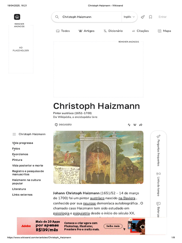 Vida e Obra de Christoph Haizmann | PDF | Sigmund Freud