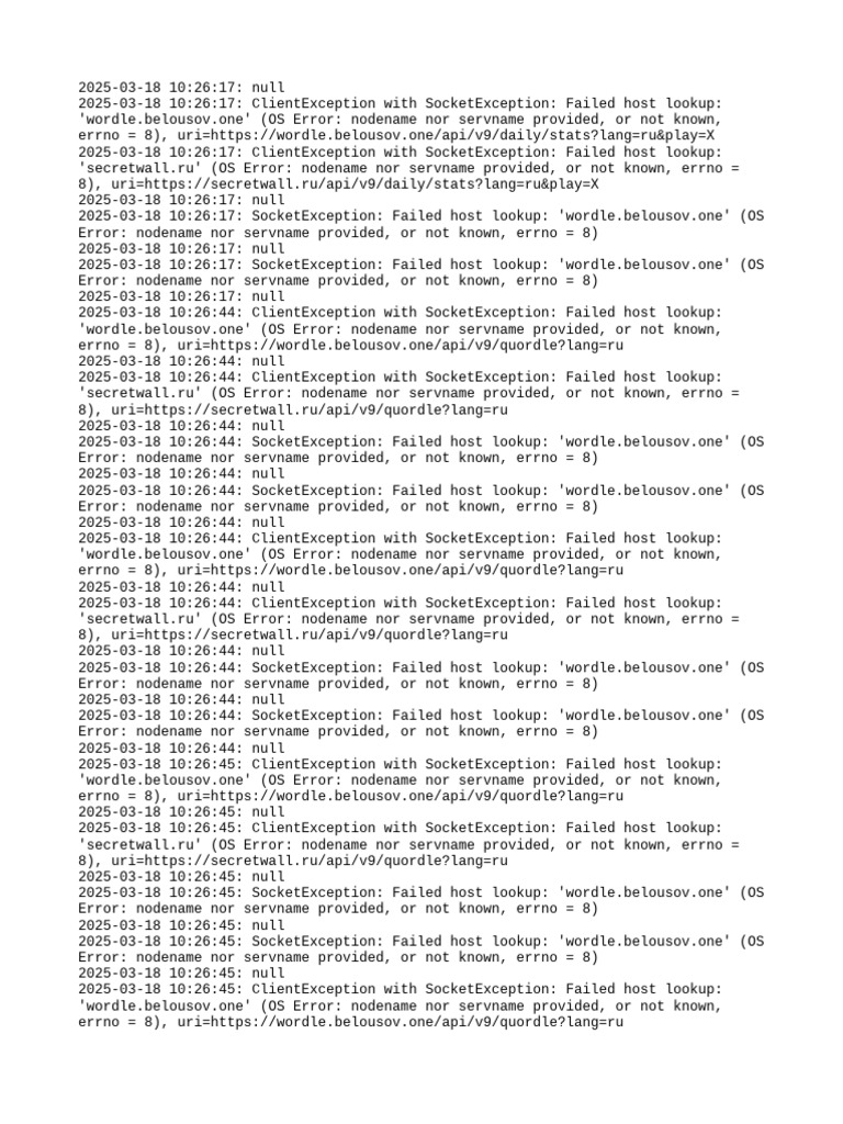 Error Logs | PDF | I Pv6 | Computer Libraries