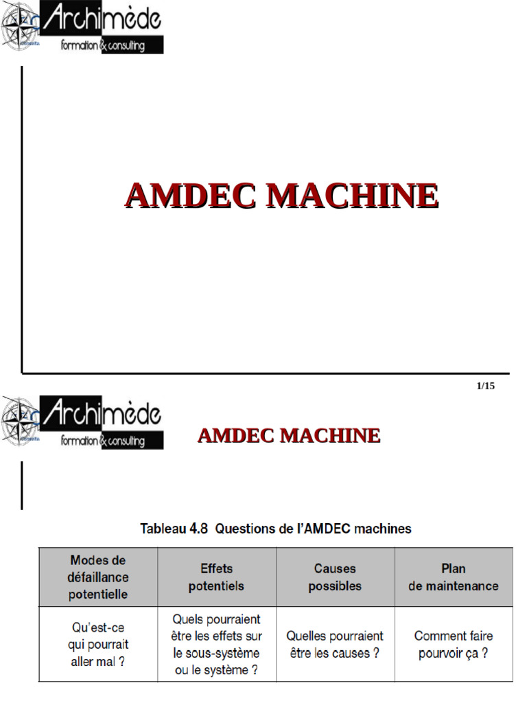 AMDEC Machine | PDF