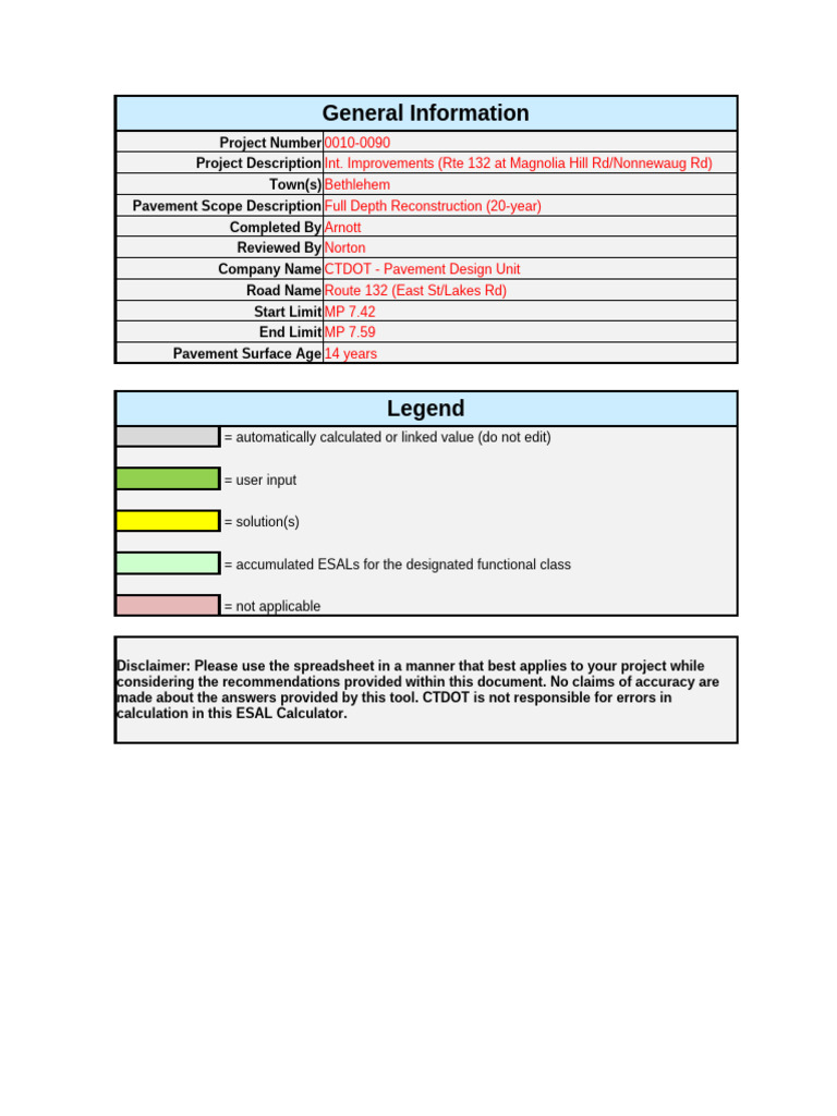 ESAL Calculator 012723 | PDF | Traffic | Road Surface