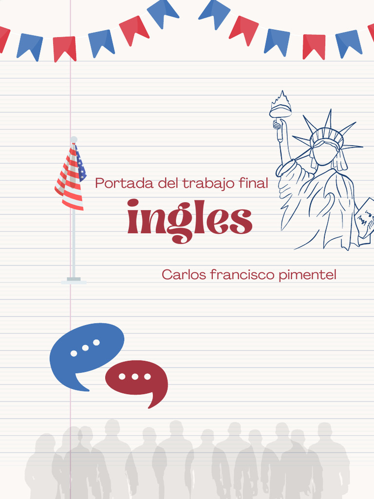 Documento A4 Portada de Proyecto de Inglés Simple | PDF