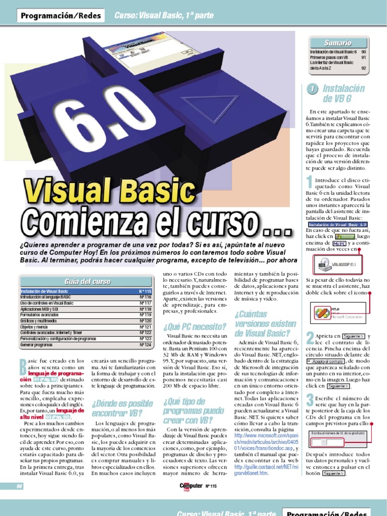 Curso de Visual Basic | Descargar gratis PDF | Básico | Red de computadoras