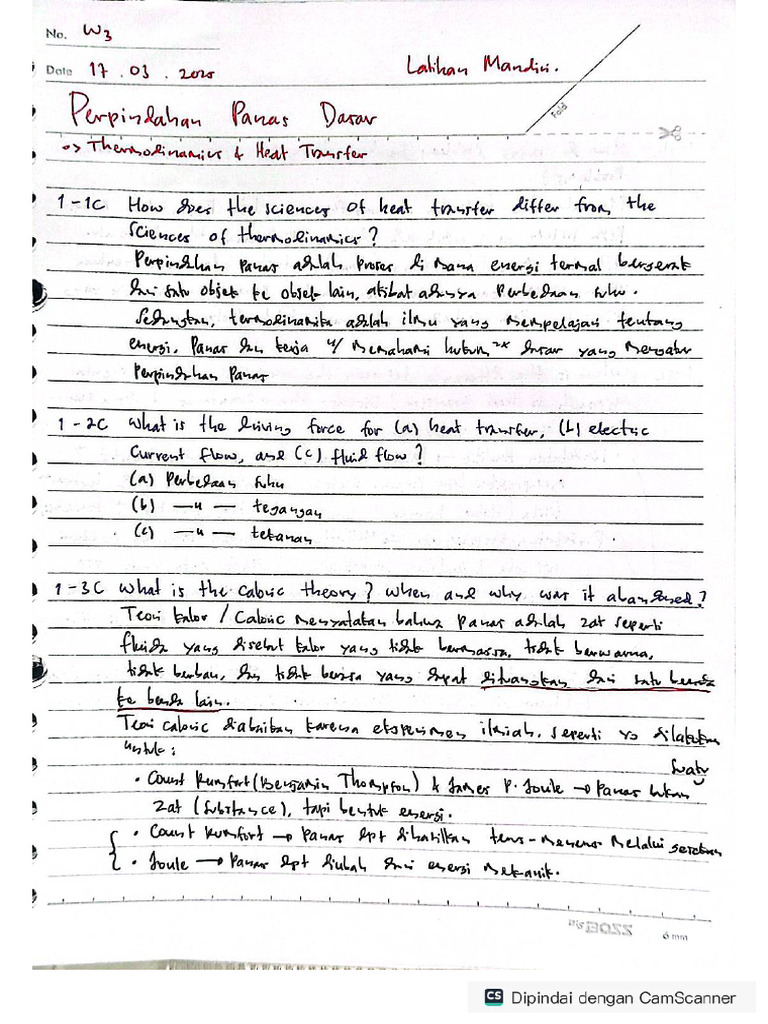 Problem 1-1C - 1-15C Buku Cengel A. Yunus Hal. 51 | PDF