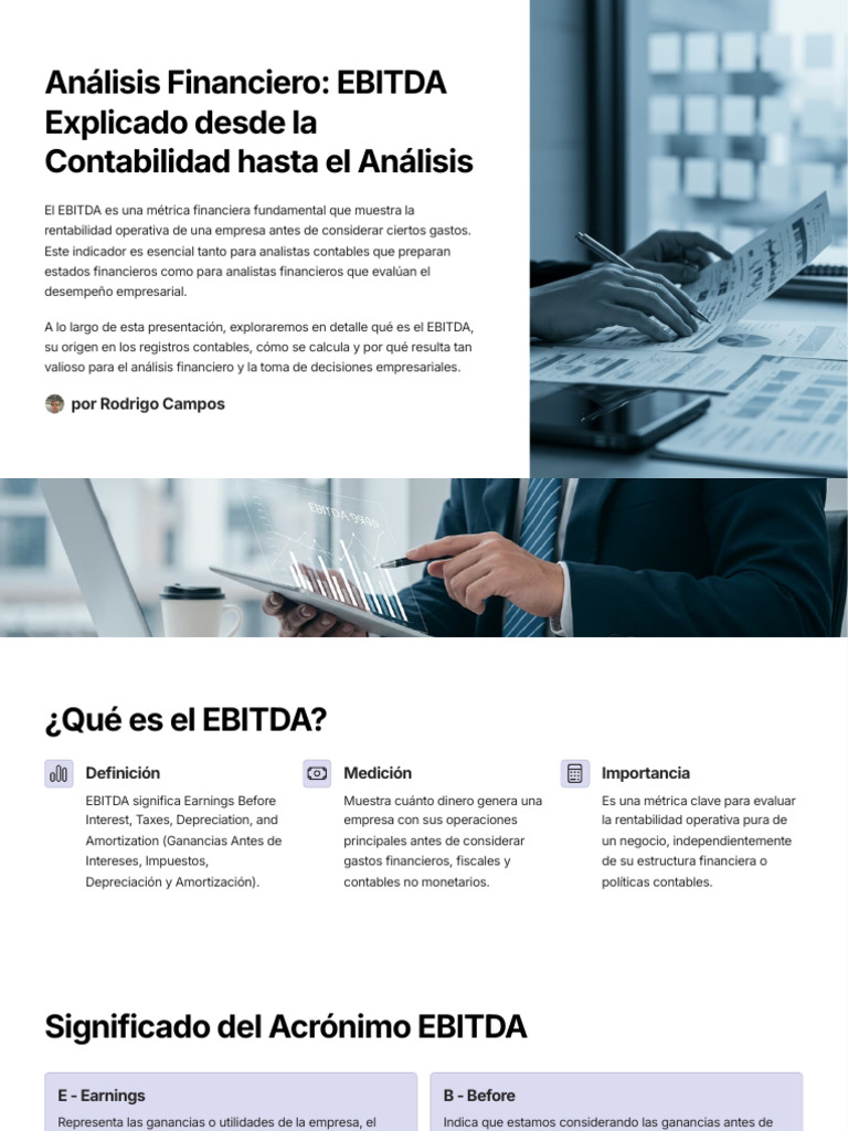 Análisis Financiero, EBITDA | PDF | Contabilidad | Estado de resultados